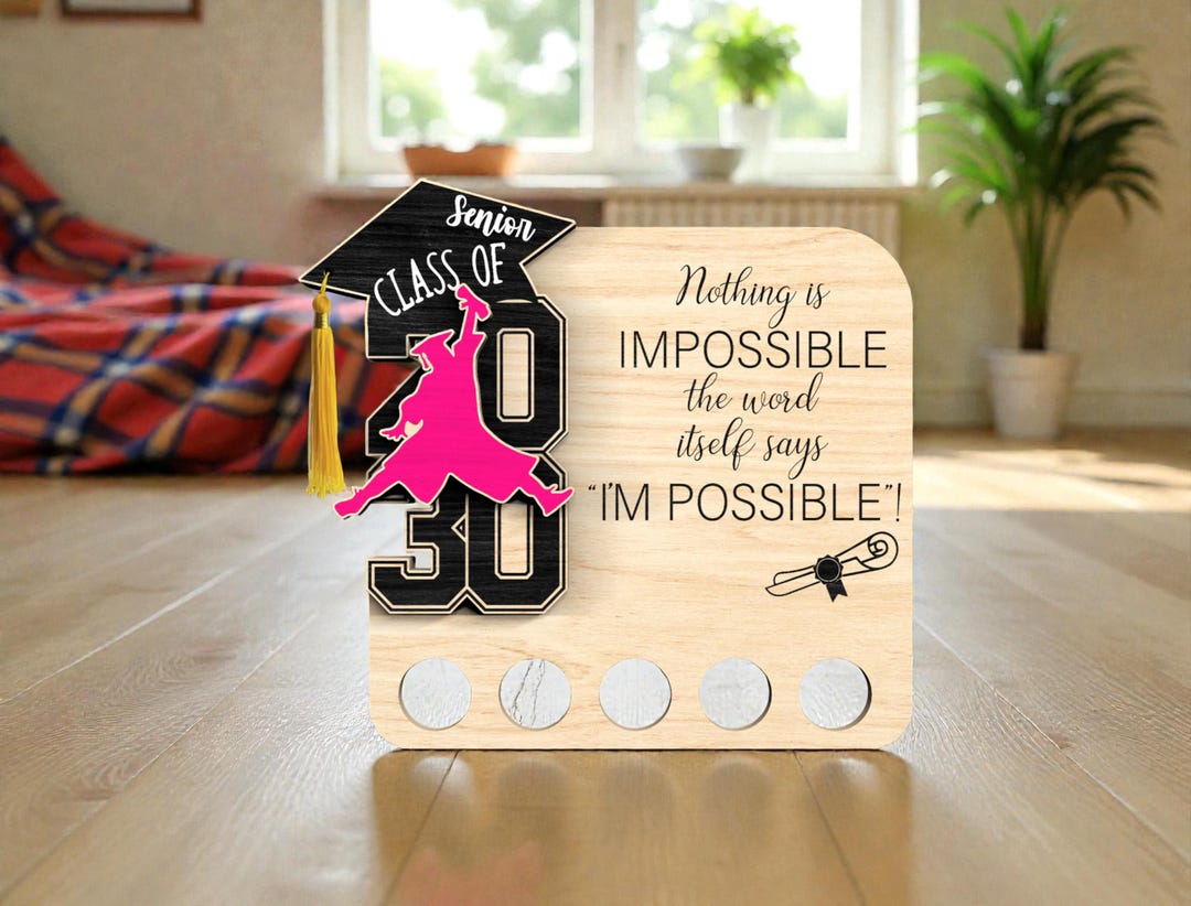 Class of 2030 Graduation Money Holder SVG, Senior Gift Laser Cut File ...