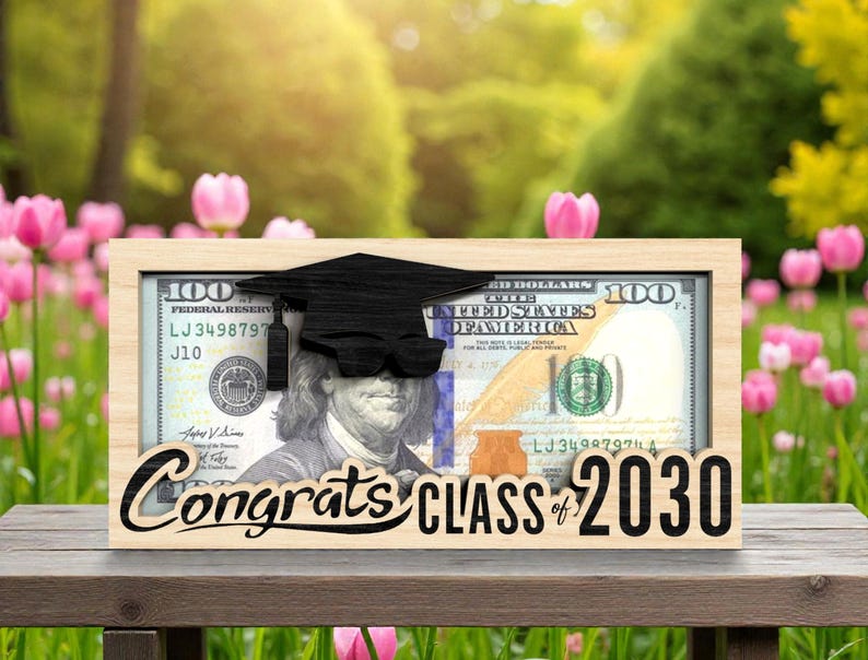 Congrats Class of 2030 Money Holder SVG, Graduation Cash Gift Laser Cut ...