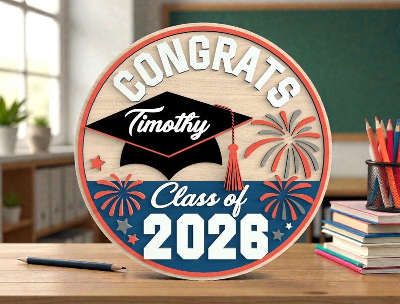 Class of 2026 Door Hanger Cut File Svg,personalized Graduation Sign Svg ...