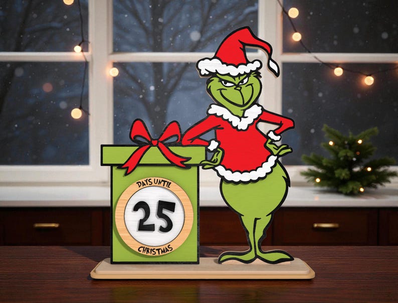 Christmas Countdown Character Sign Svg, Layered Holiday Countdown Mug ...