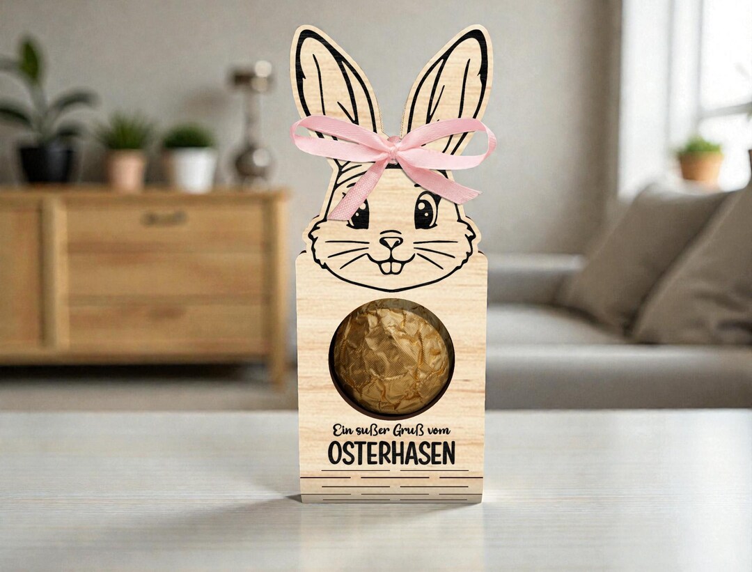 Easter Bunny Chocolate Holder SVG, Bunny Treat Holder Laser Cut File ...
