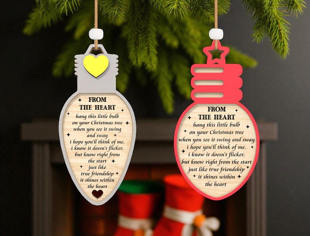 Friendship Christmas Ornament Laser Cut File Svg,holiday Friendship ...