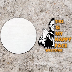 Halloween Door Sign Svg, Horror Character Svg, Horror Movie Door Sign ...