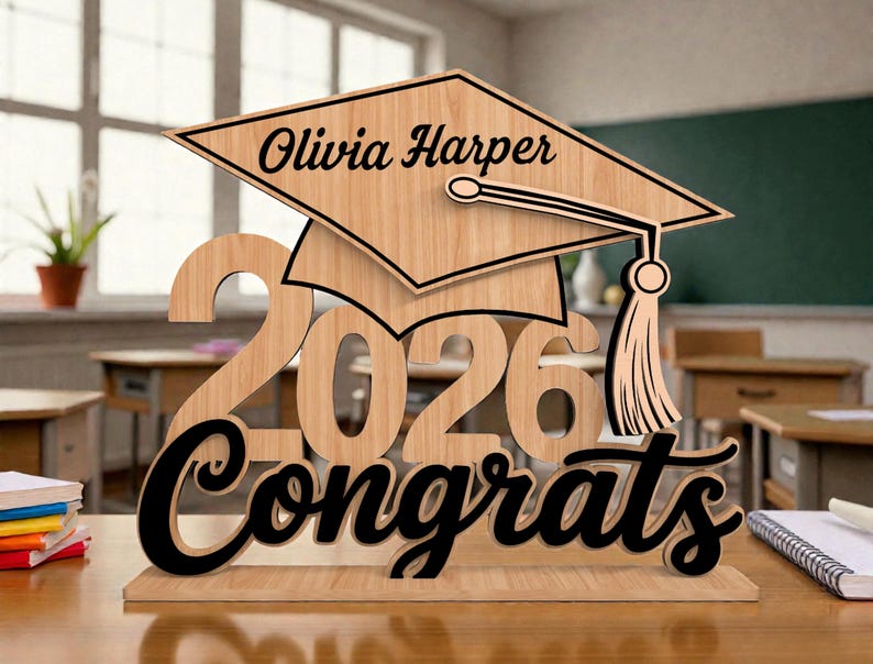 Class of 2026 2027 Graduation Stand SVG, Personalized Senior Year Sign ...