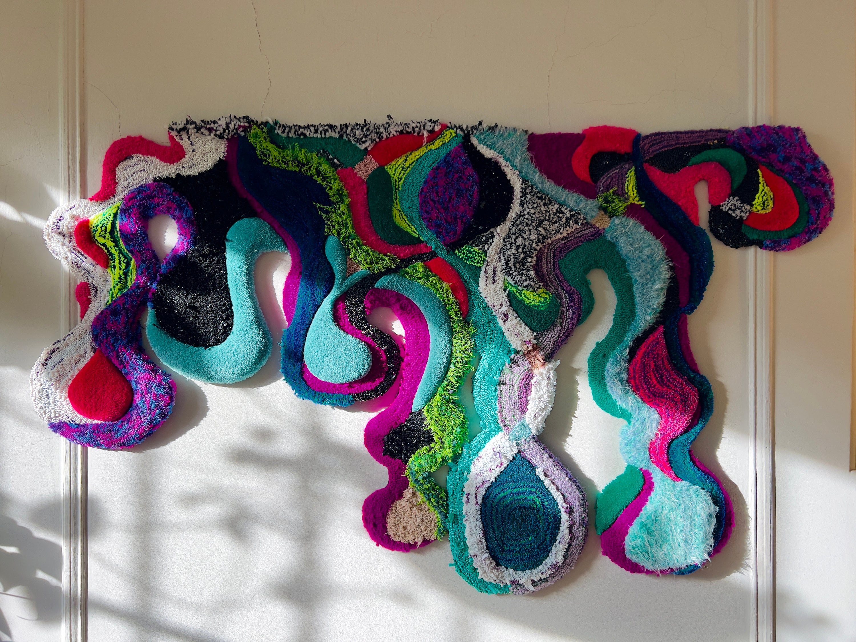 Custom Psychedelic Drippy Fiber Art Wall Hanging Abstract ASMR Sensory ...