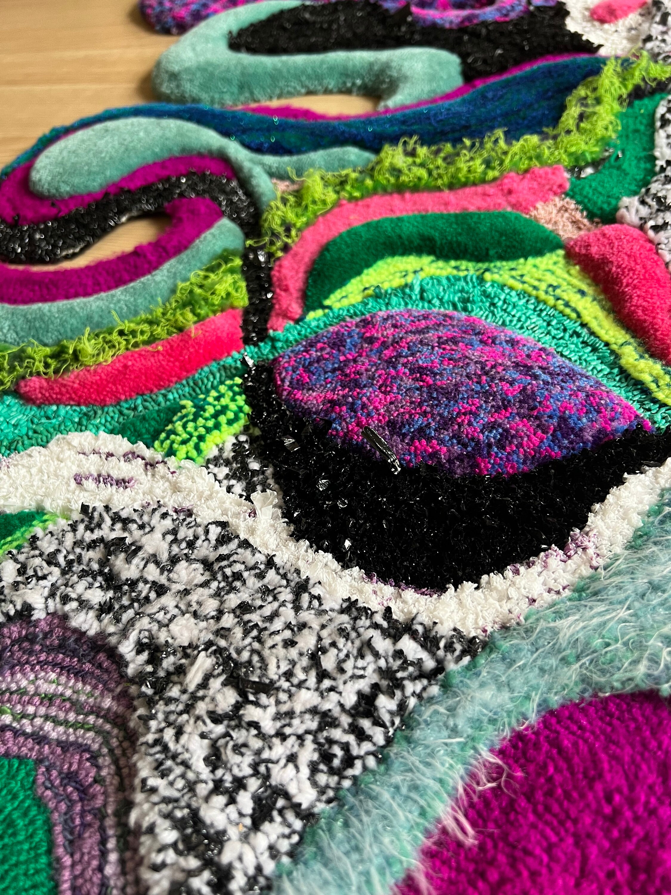 Custom Psychedelic Drippy Fiber Art Wall Hanging Abstract ASMR Sensory ...