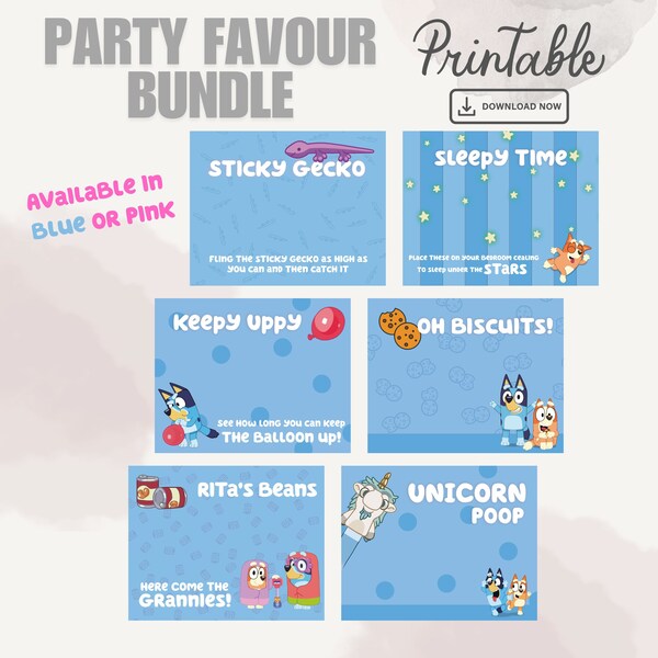 Bluey Party Favor - Etsy