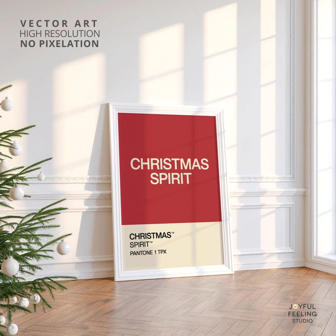 Holiday Christmas Poster Printable Festive Art for Seasonal Home Decor ...