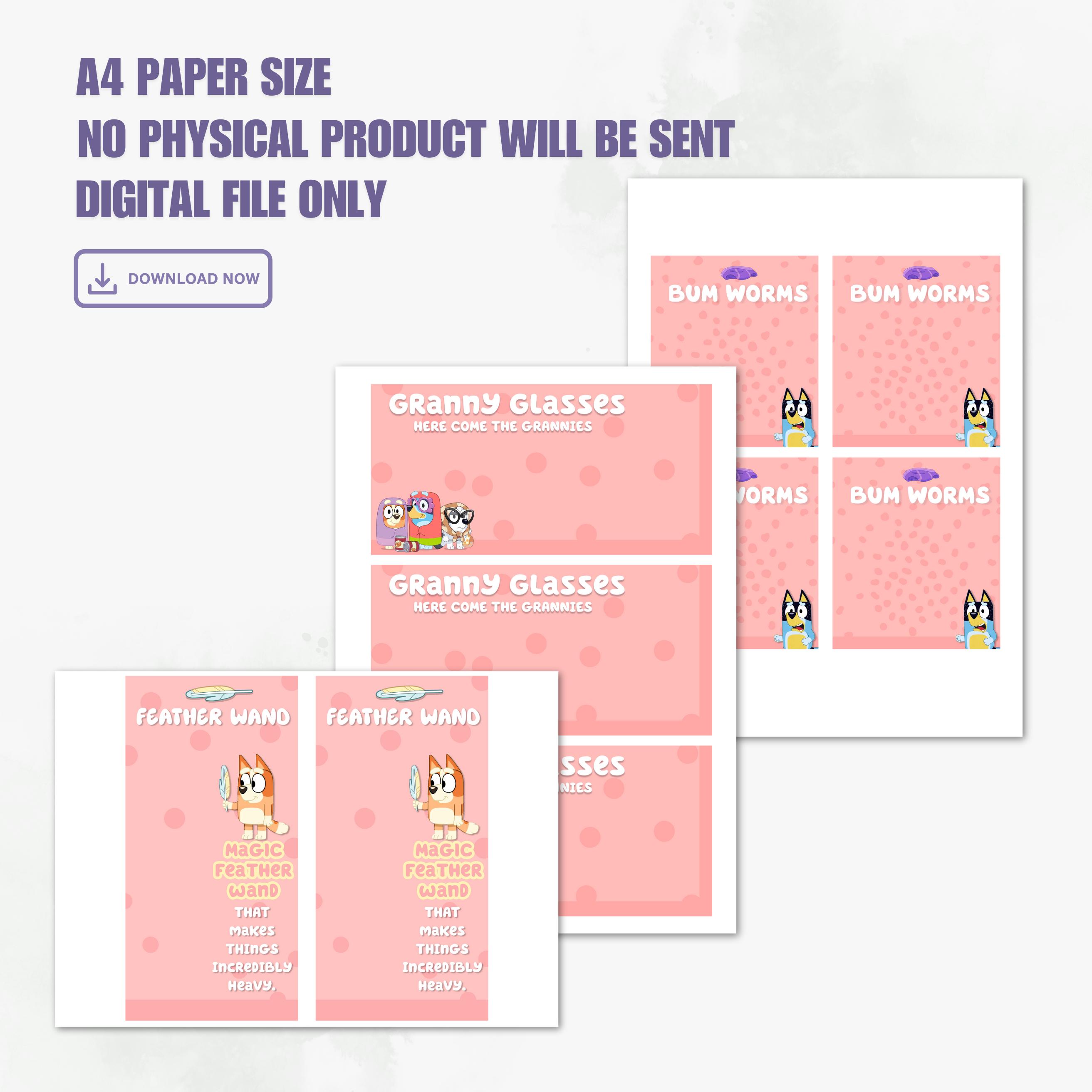 Ultimate Bluey Party Favor Pack 9 Printable Designs for Kid's Birthday ...