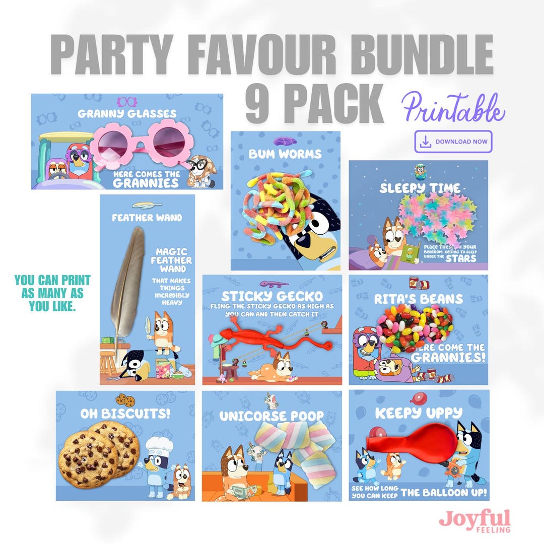 Ultimate Party Pack 9 Printable Designs Instant Download - Etsy UK