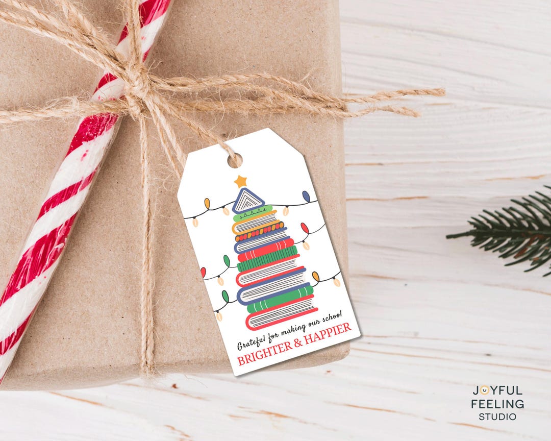 Printable Christmas Gift Tag for Teachers Customizable Teacher ...