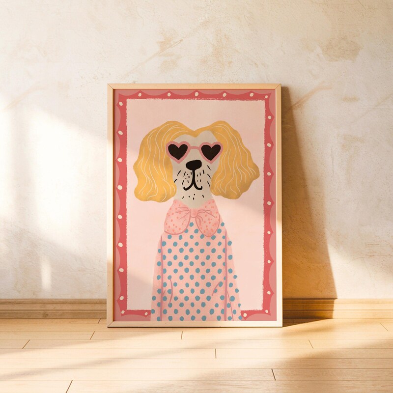 Dog Girly Artwork - Etsy
