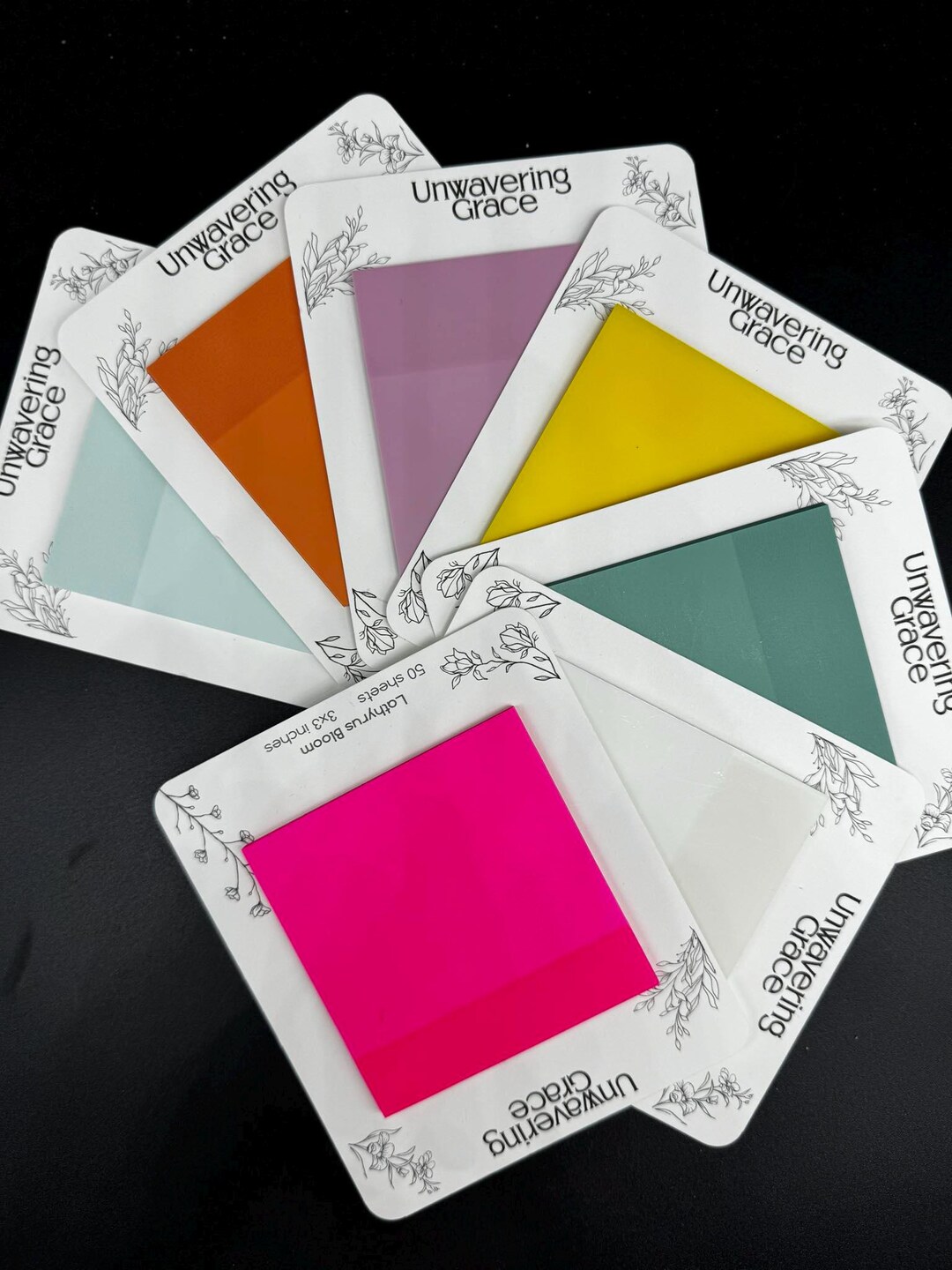 NEUTRAL Tones Translucent Transparent PET Color Vellum Sticky Notes 1. ...
