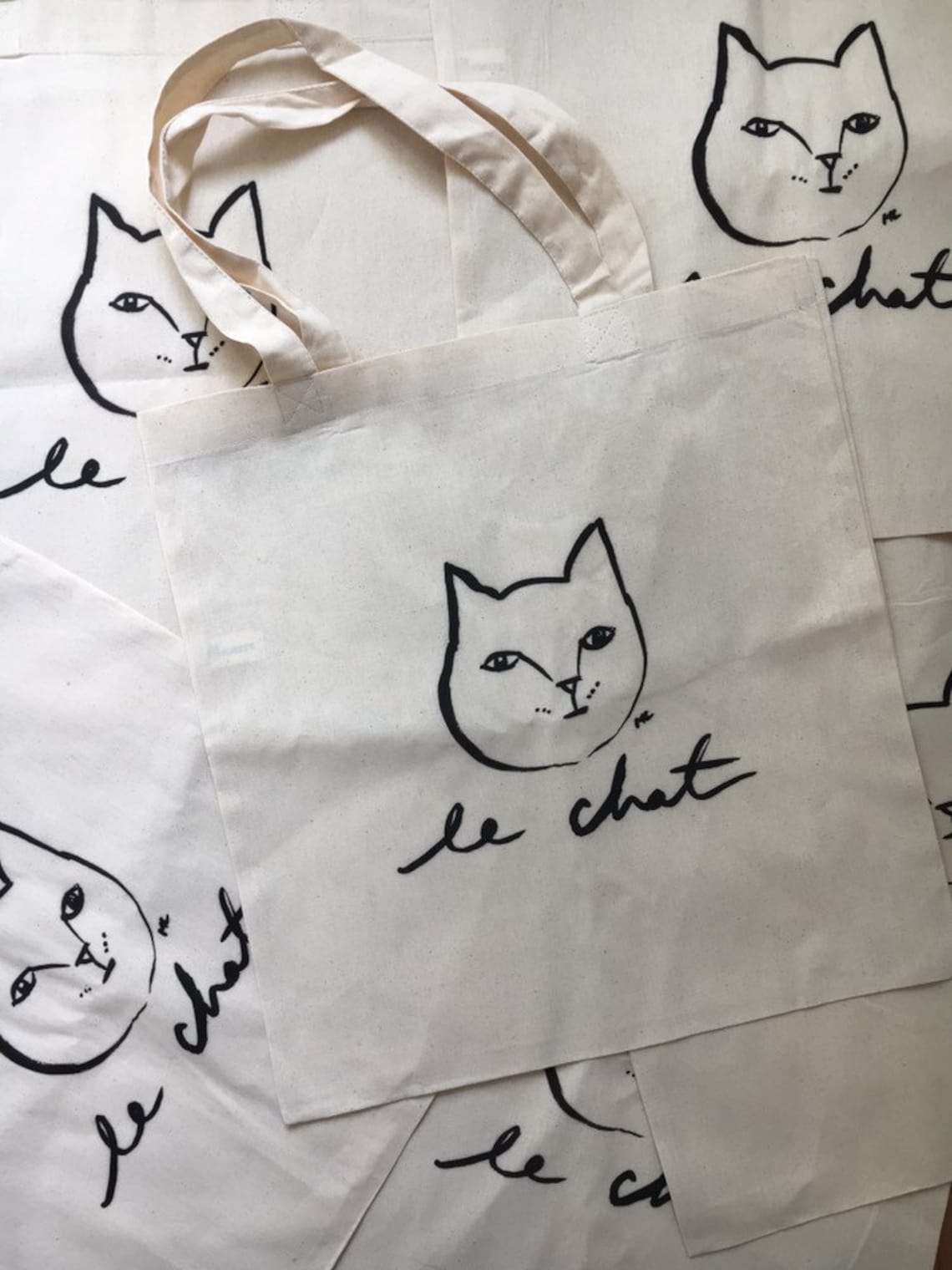 Le Chat Tote Bag | Etsy