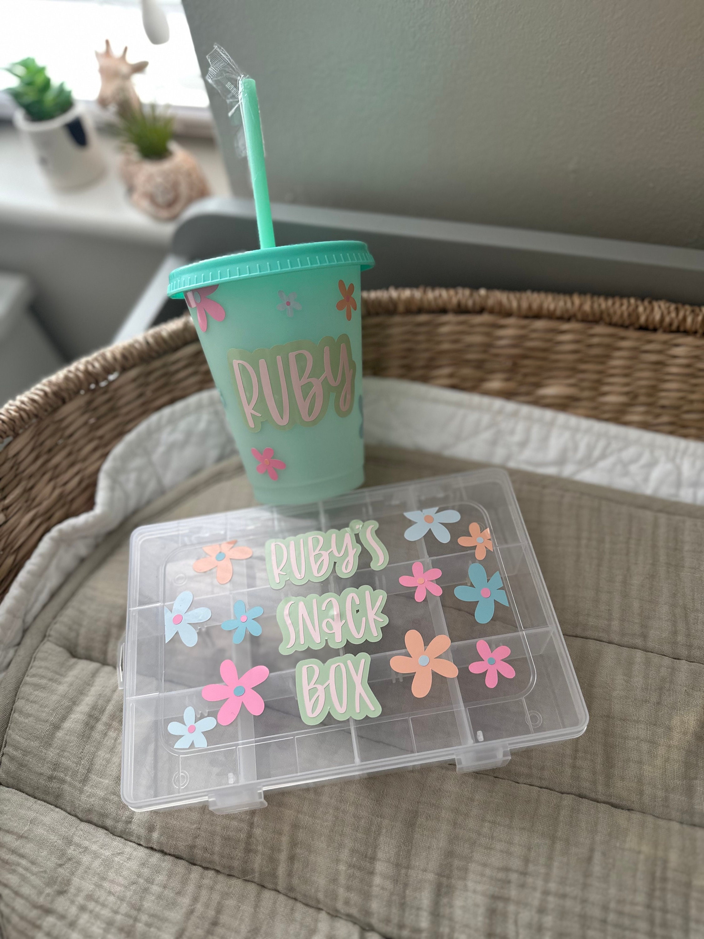 Kids Cold Cup Tumbler and Snack Box Set - Etsy
