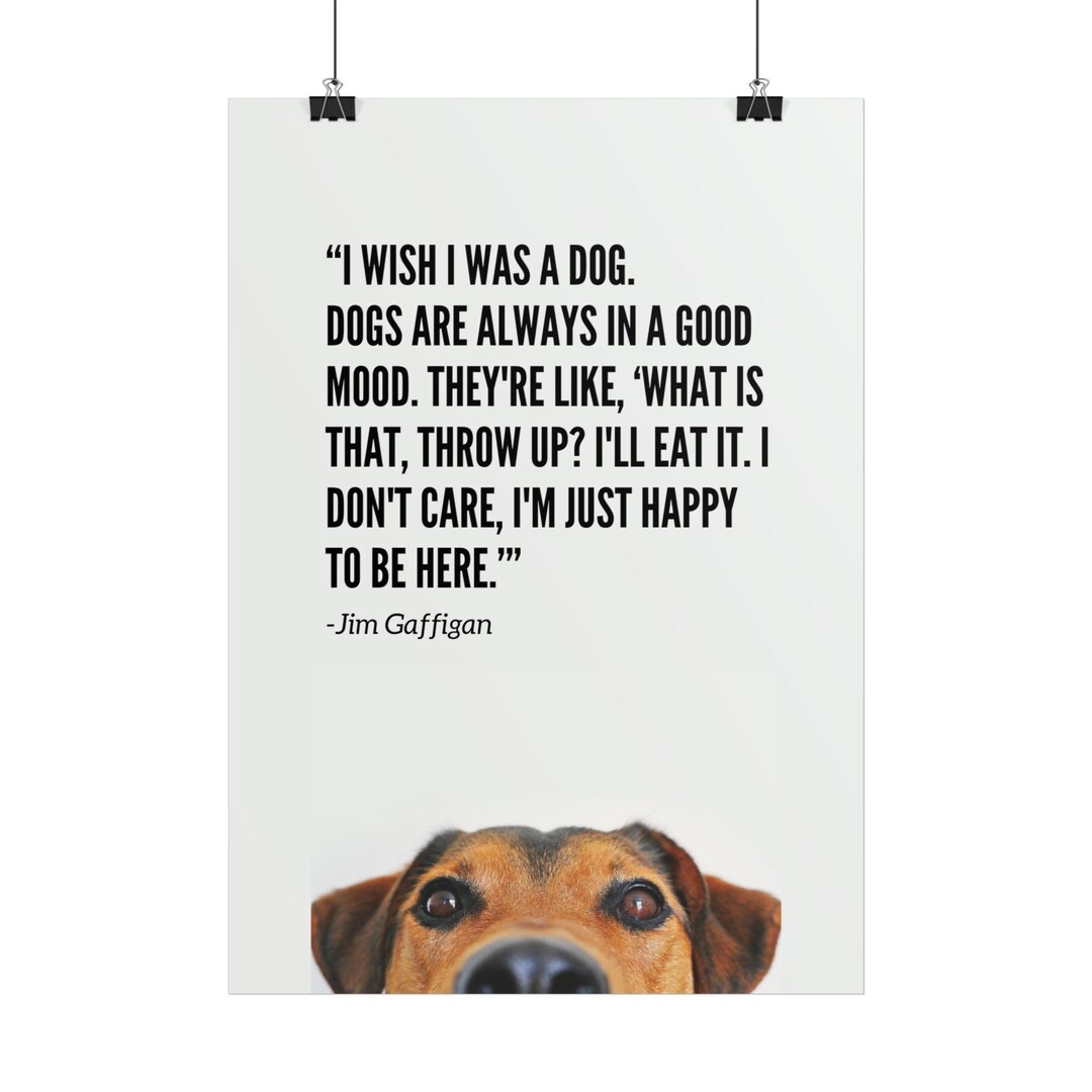 Jim Gaffigan Stand up Quote Poster - Jim on Dogs. Wall Art - Etsy