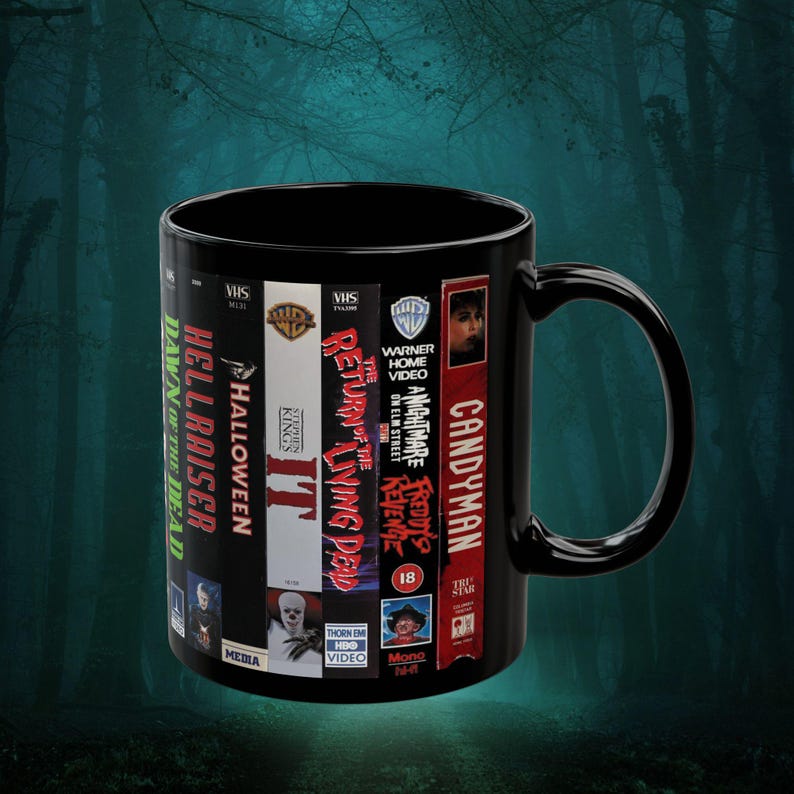 Classic Horror Movie VHS Black Ceramic Mug Horror Mug Halloween Mug ...