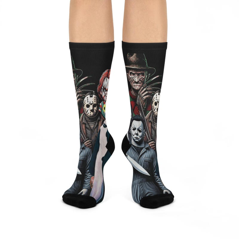 Fuzzy Horror Socks - Etsy