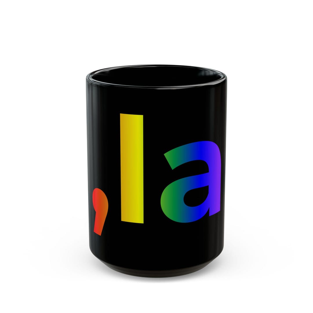 Kamala Harris ,la comma La Rainbow Design Black Mug - Etsy