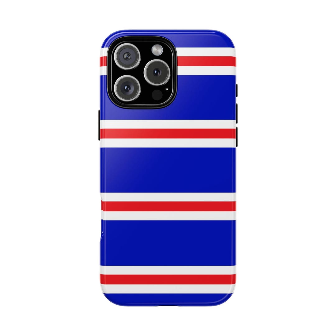 Scarf, Red White and Blue Bar Scarf Design for Rangers Fans, Tough ...