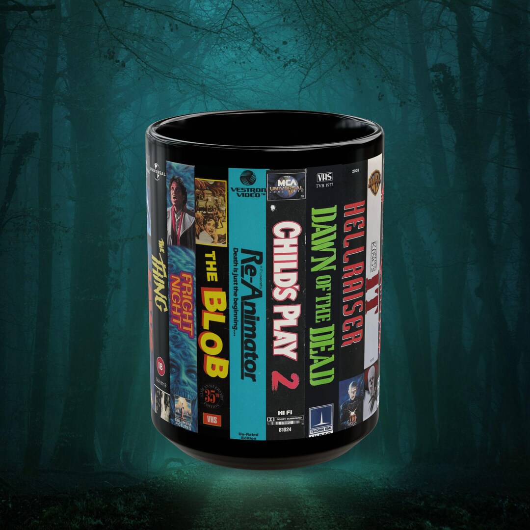 Classic Horror Movie VHS Black Ceramic Mug Horror Mug Halloween Mug ...