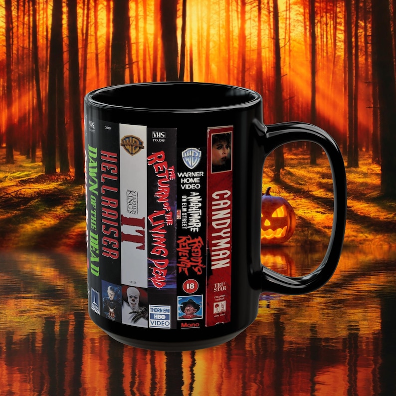 Classic Horror Movie VHS Black Ceramic Mug (11oz, 15oz) ***delivery by ...