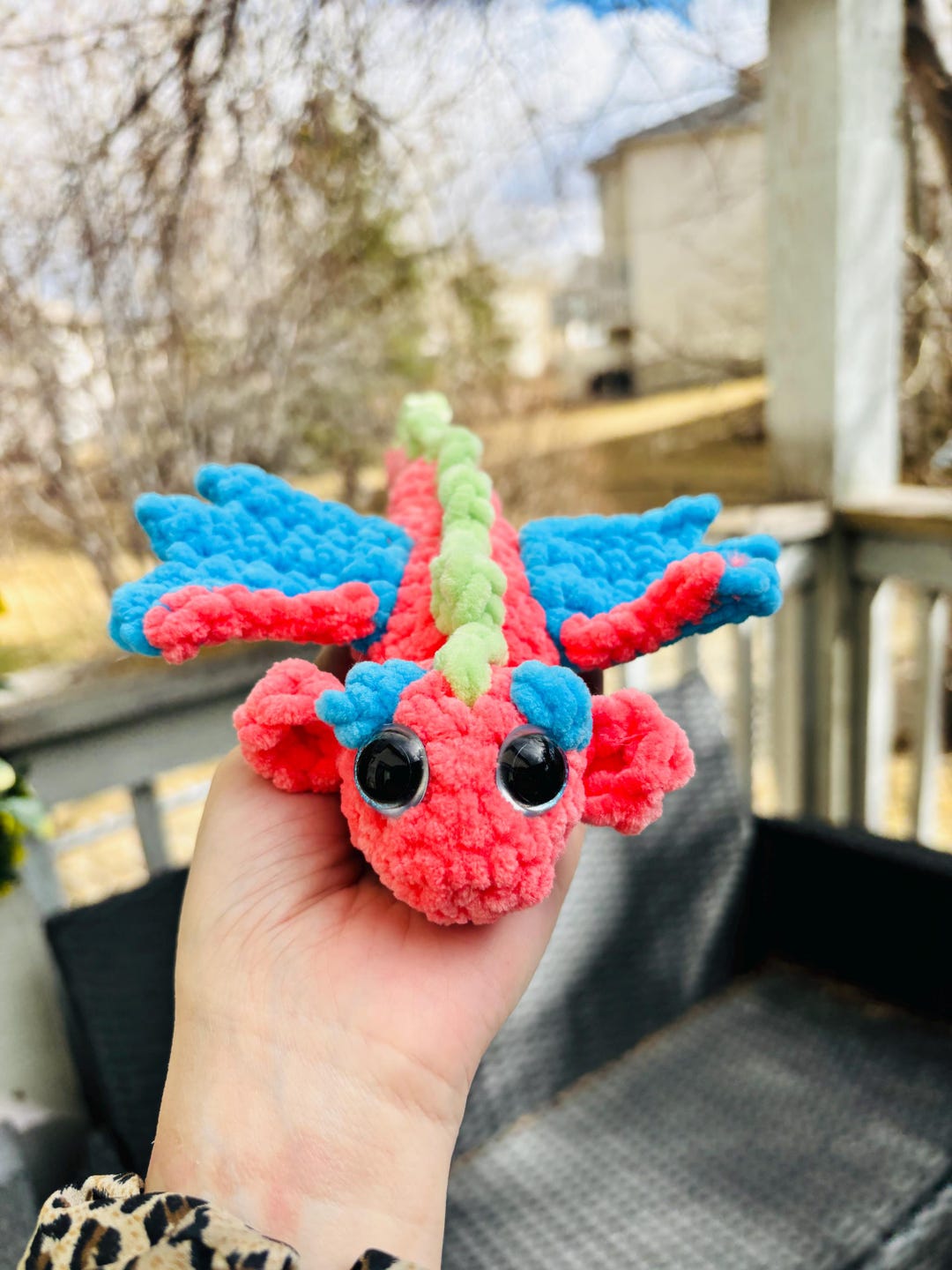 Cute Mini Dragon Crochet Plush, Tiny Dragon, Baby Dragon Amigurumi Toy ...