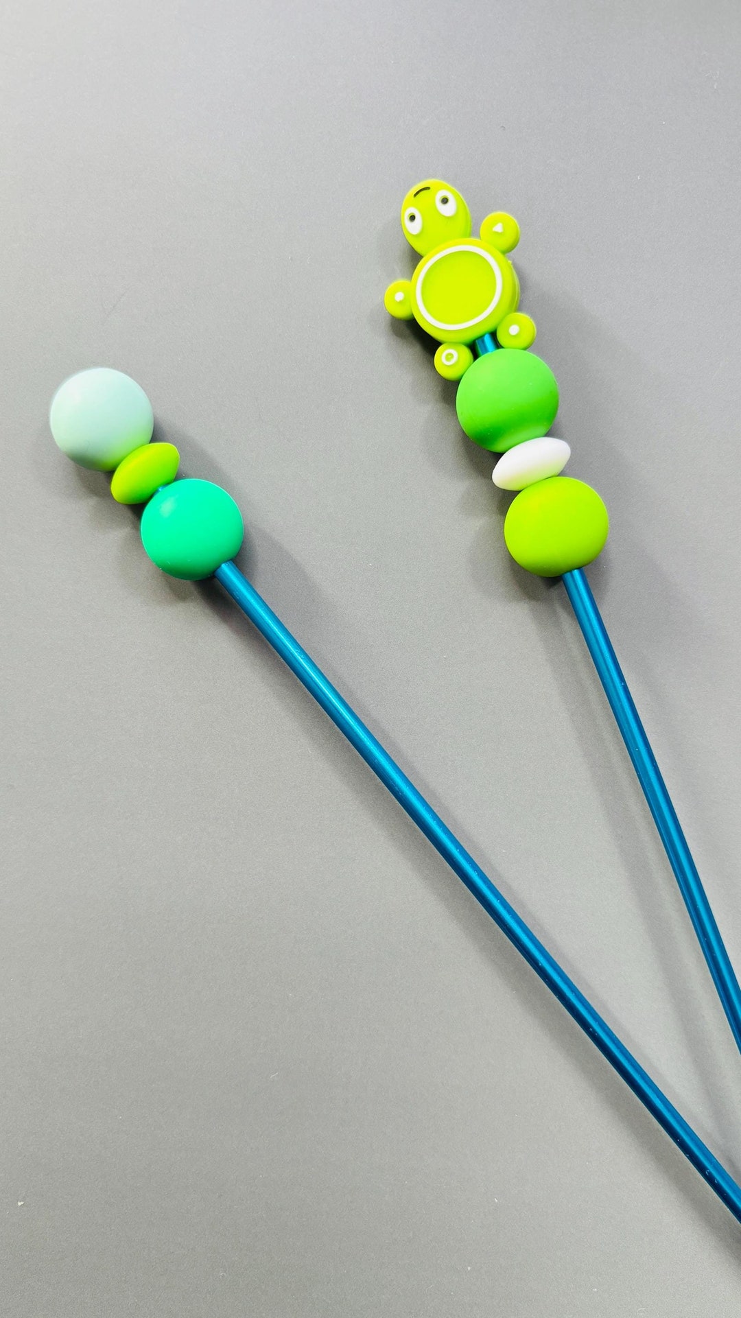 Crochet Sewing Sticks Amigurumi Sticks Green Turtle Sticks - Etsy