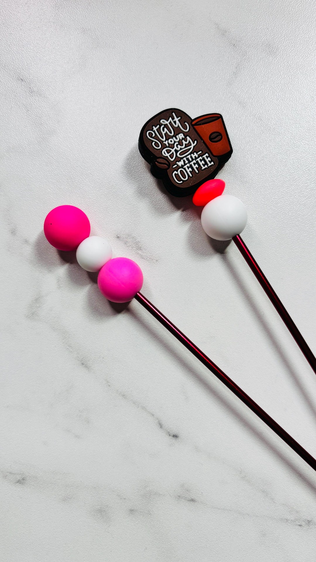 Crochet Sewing Sticks Amigurumi Sticks Red Start Your Day With Coffee ...