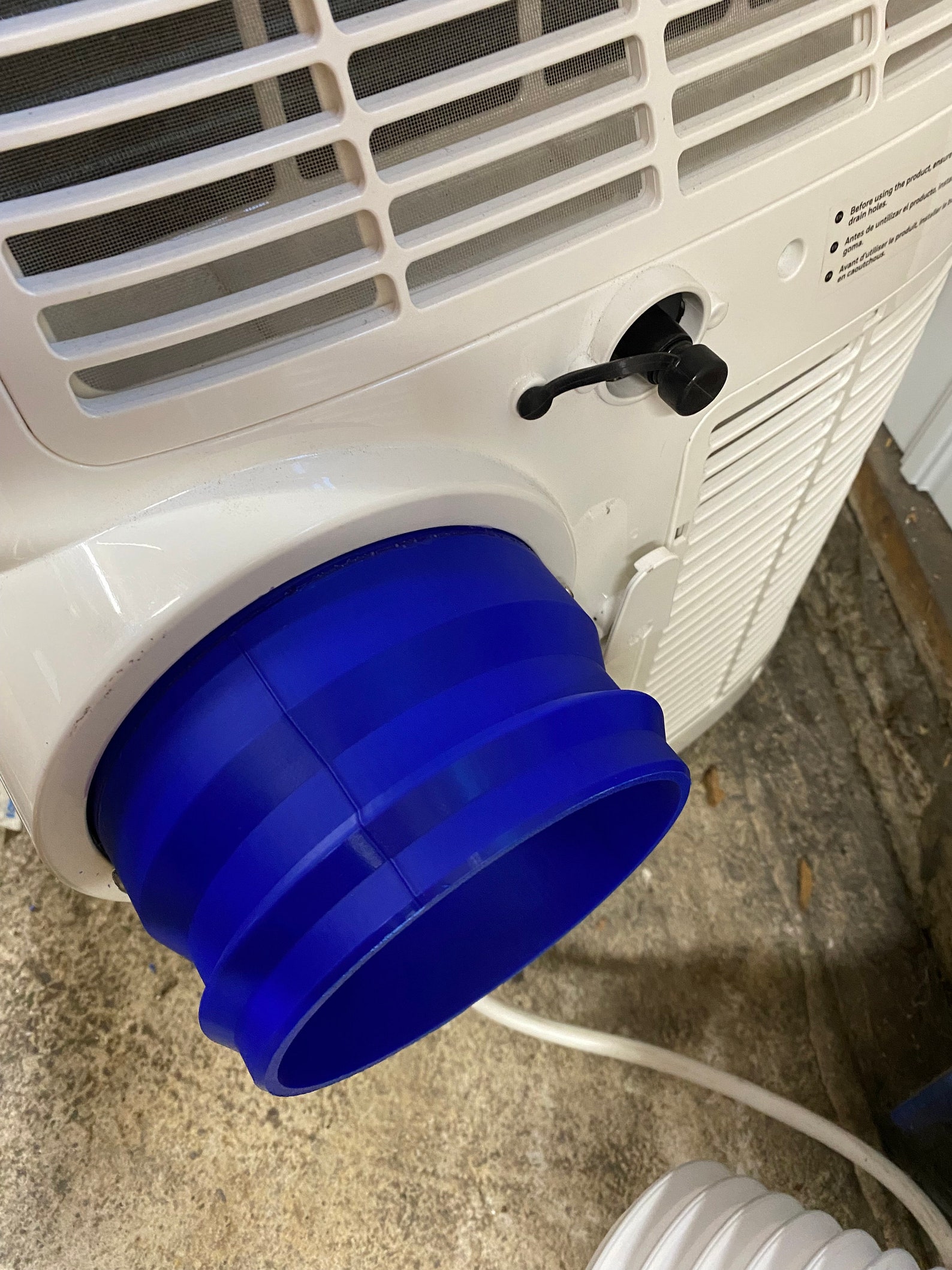 5.9 Exhaust Hose Adapter Connector for Portable Air Conditioner black ...