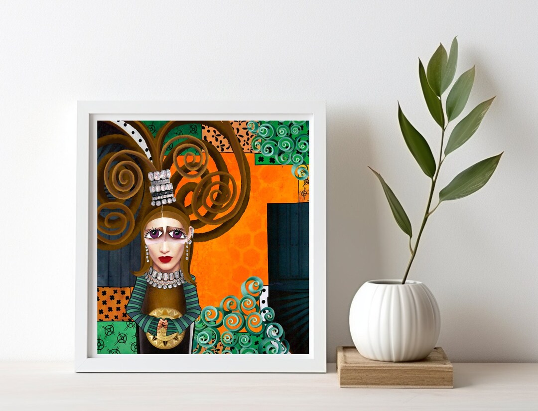 Crazy Curls, Digital Download, Outsider Art, Hairdresser Gift ...