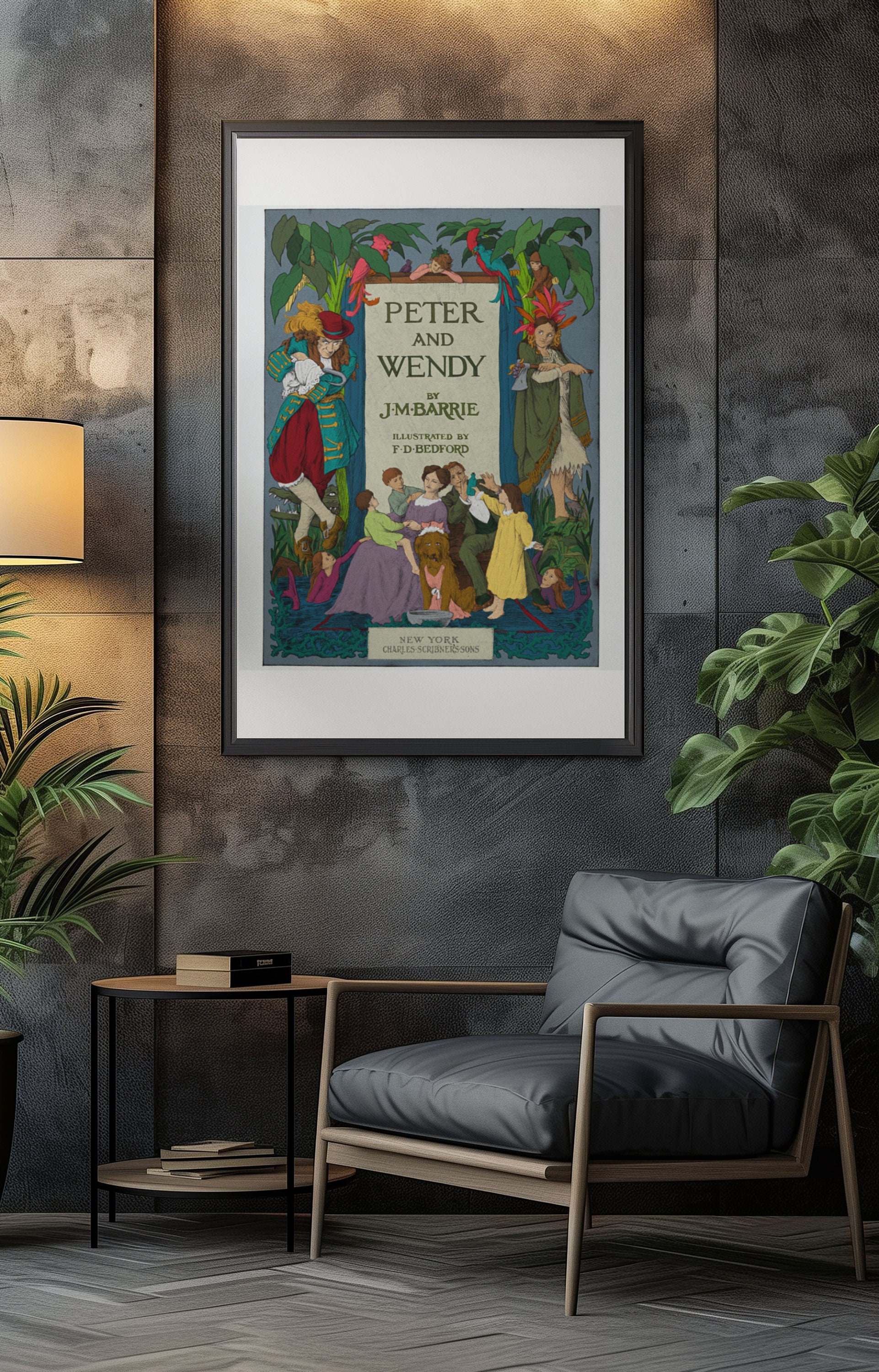 Peter Pan Title Page, Digital Download, Vintage Illustration, Book Art ...