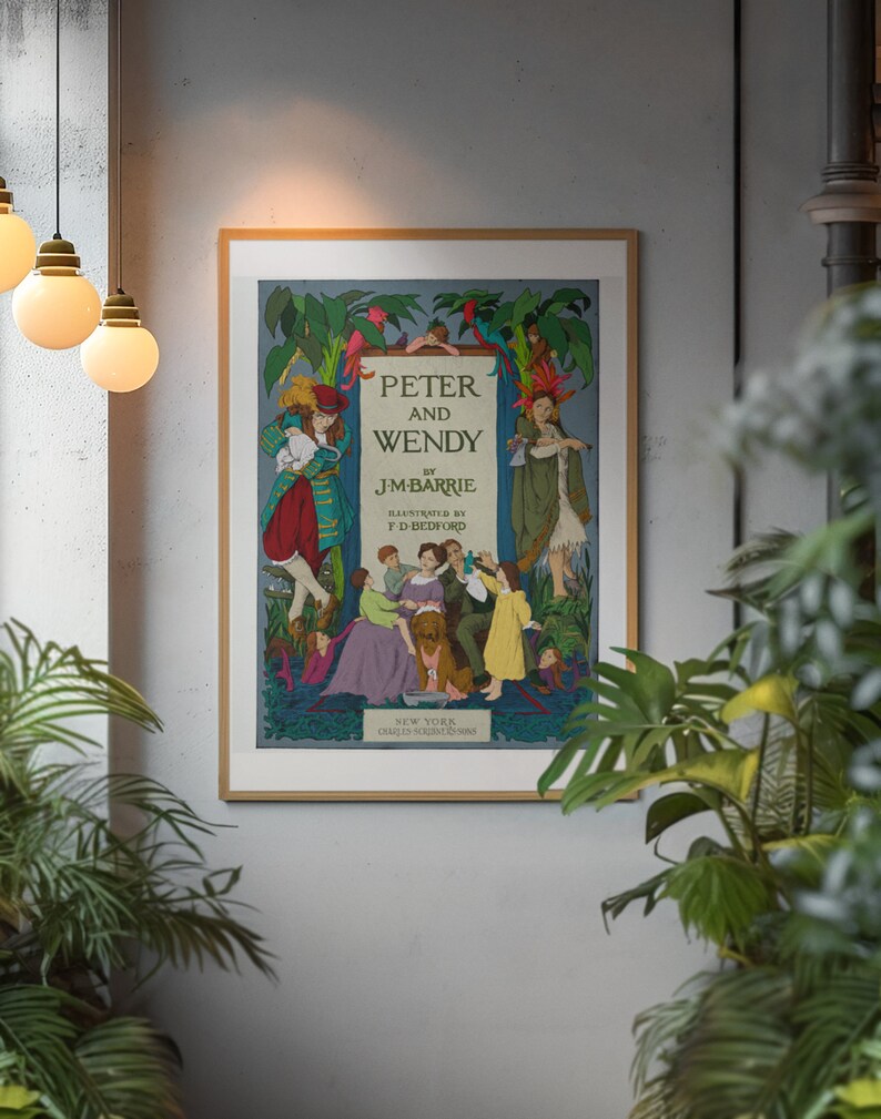 Peter Pan Title Page, Digital Download, Vintage Illustration, Book Art ...