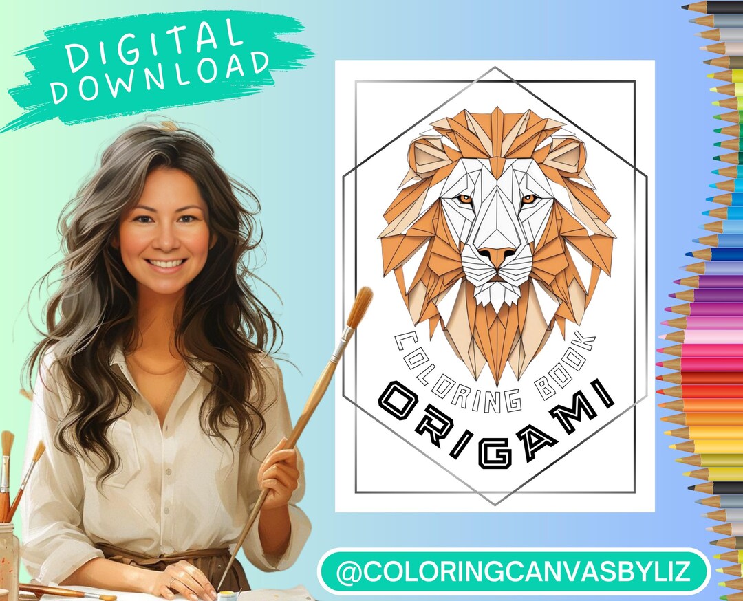 11 Origami Coloring Pages for Adults and Kids, Perfect for a Fun and ...