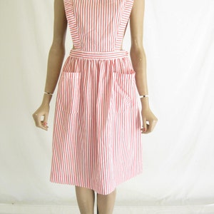 Vintage 60's Candy Stripe Volunteer Pinafore Dress. Size X - Etsy