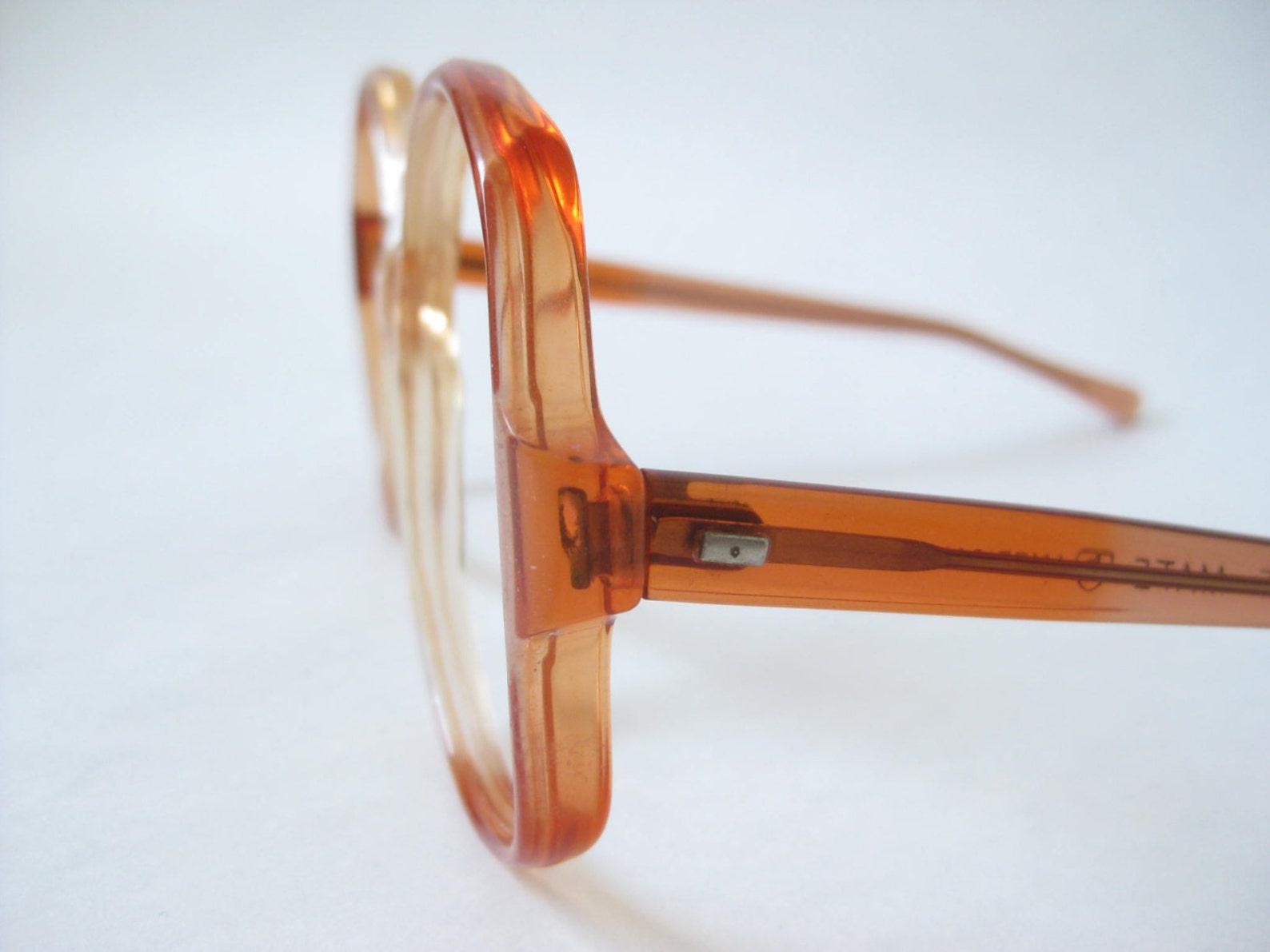 Vintage 80s Ombre Amber Large Round Frames | Etsy