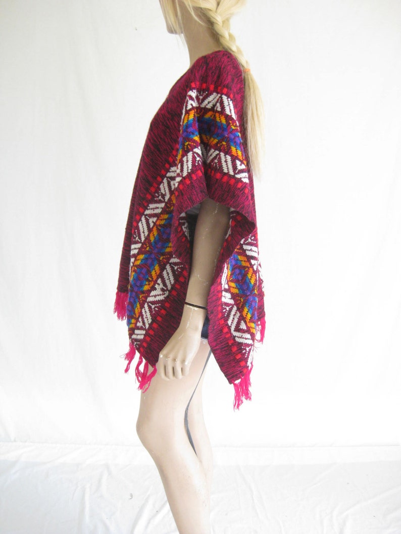 Vintage Embroidered Boho Hippie Poncho. | Etsy