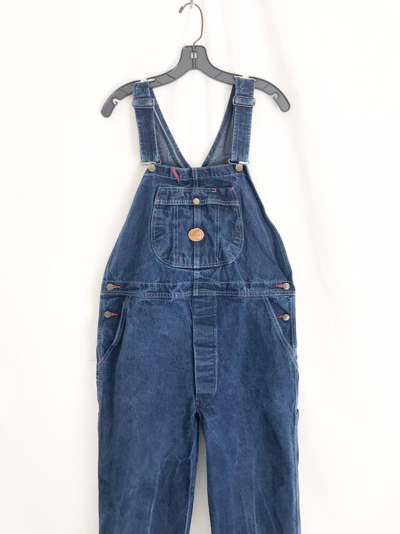 Vintage Red Kap Denim Bib Overalls. Size 38 | Etsy