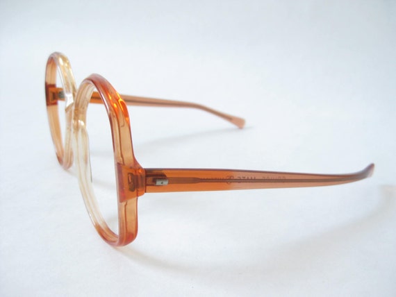 Vintage 80s Ombre Amber Large Round Frames - Gem