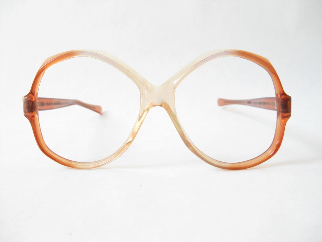 Vintage 80s Ombre Amber Large Round Frames - Etsy