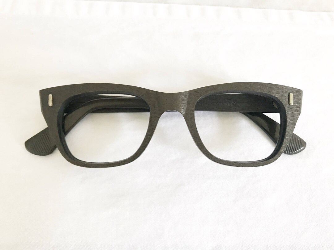 Vintage 50's Brown Wood Grain Horn Rim Frames. Size Small - Etsy