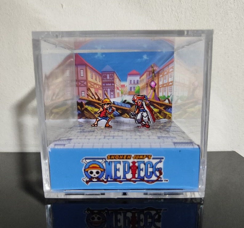 Luffy Vs Buggy Diorama Cube PDF TEMPLATE / One Piece - Etsy