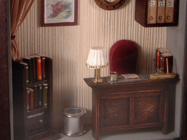 Office / Study Wooden Shadow Box, Detailed Wood Art, Hand Made ...