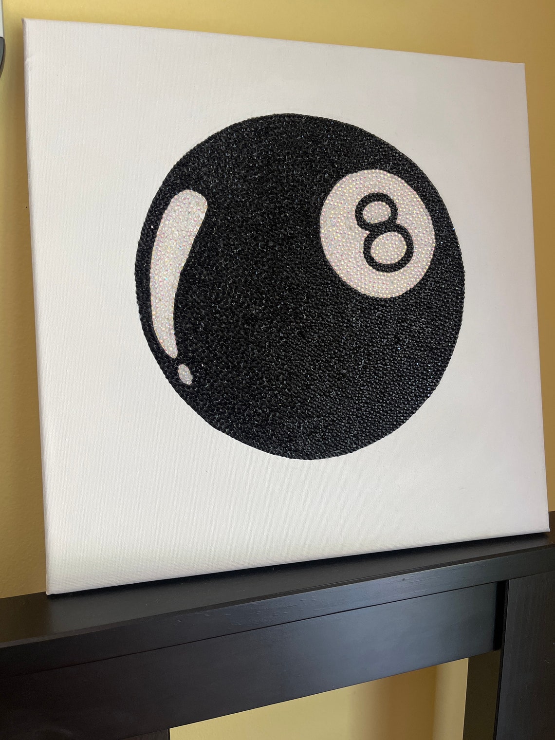 8 Ball Rhinestone Wall Art - Etsy