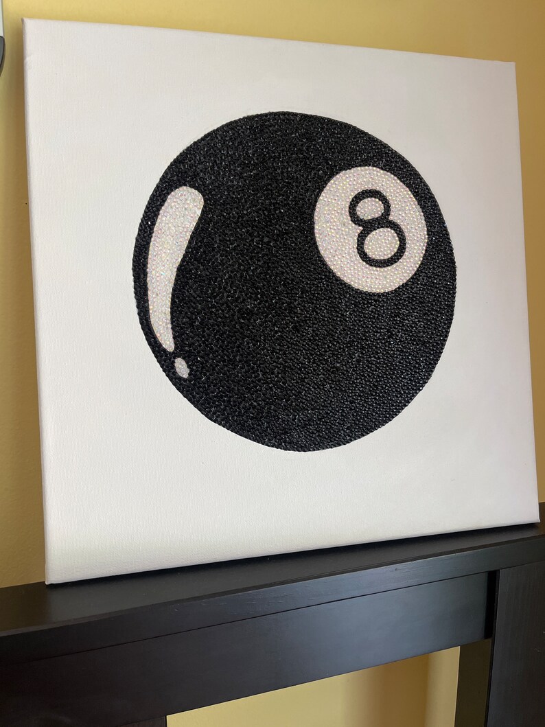 8 Ball Rhinestone Wall Art - Etsy