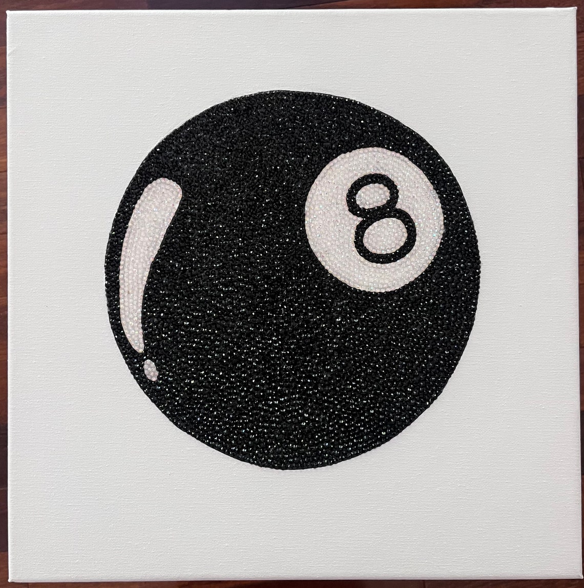 8 Ball Rhinestone Wall Art - Etsy
