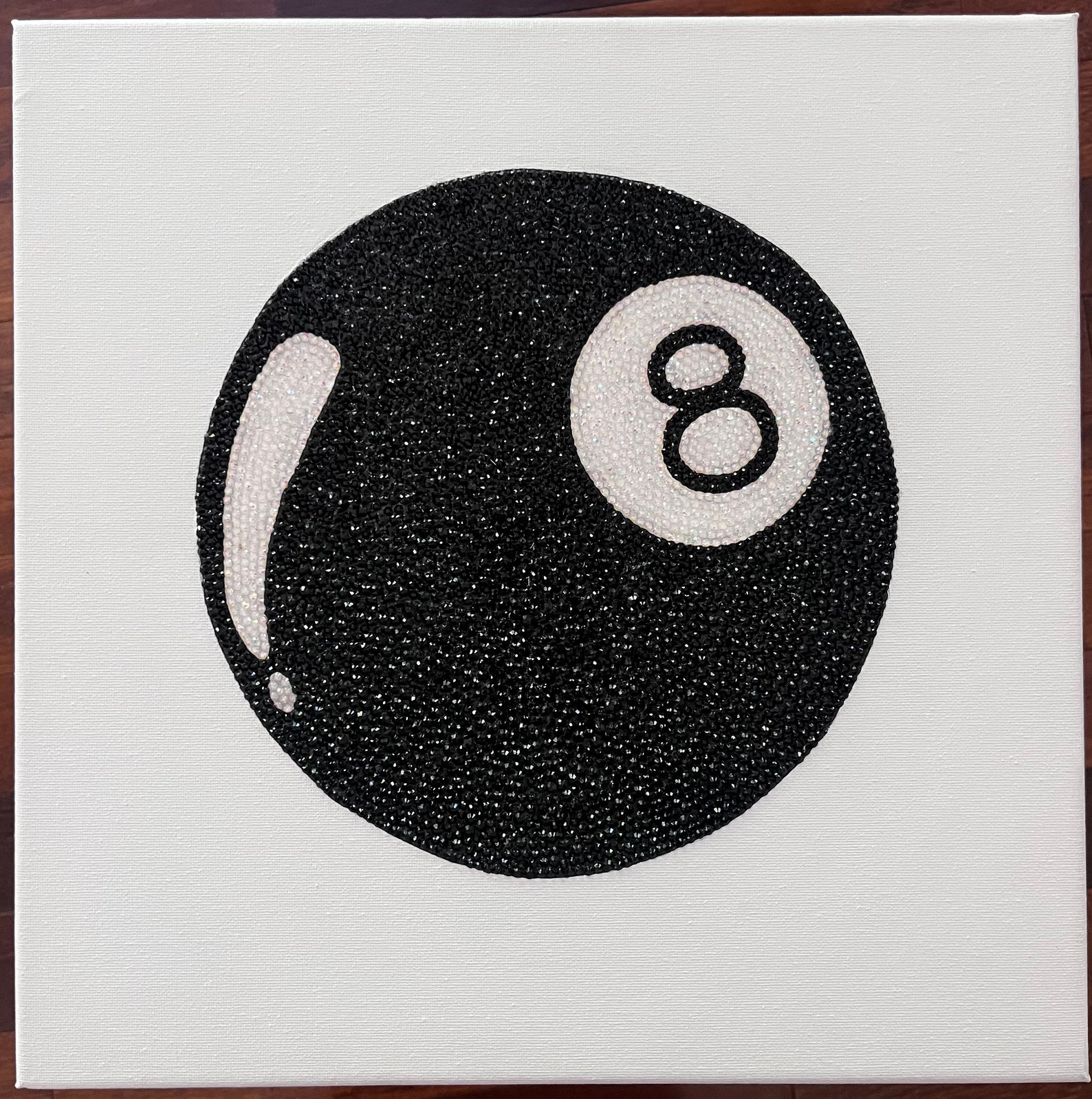 8 Ball Rhinestone Wall Art - Etsy