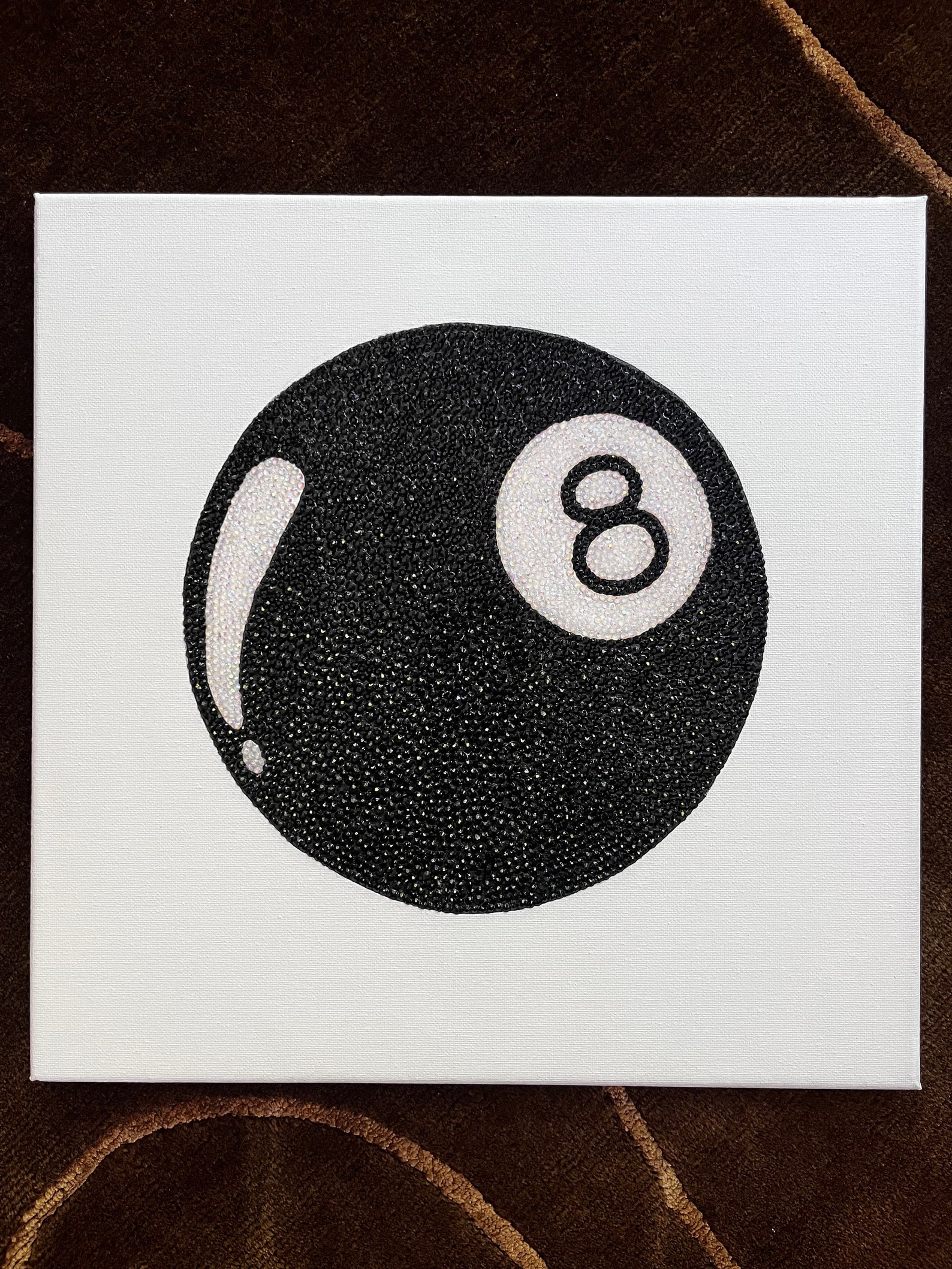 8 Ball Rhinestone Wall Art - Etsy