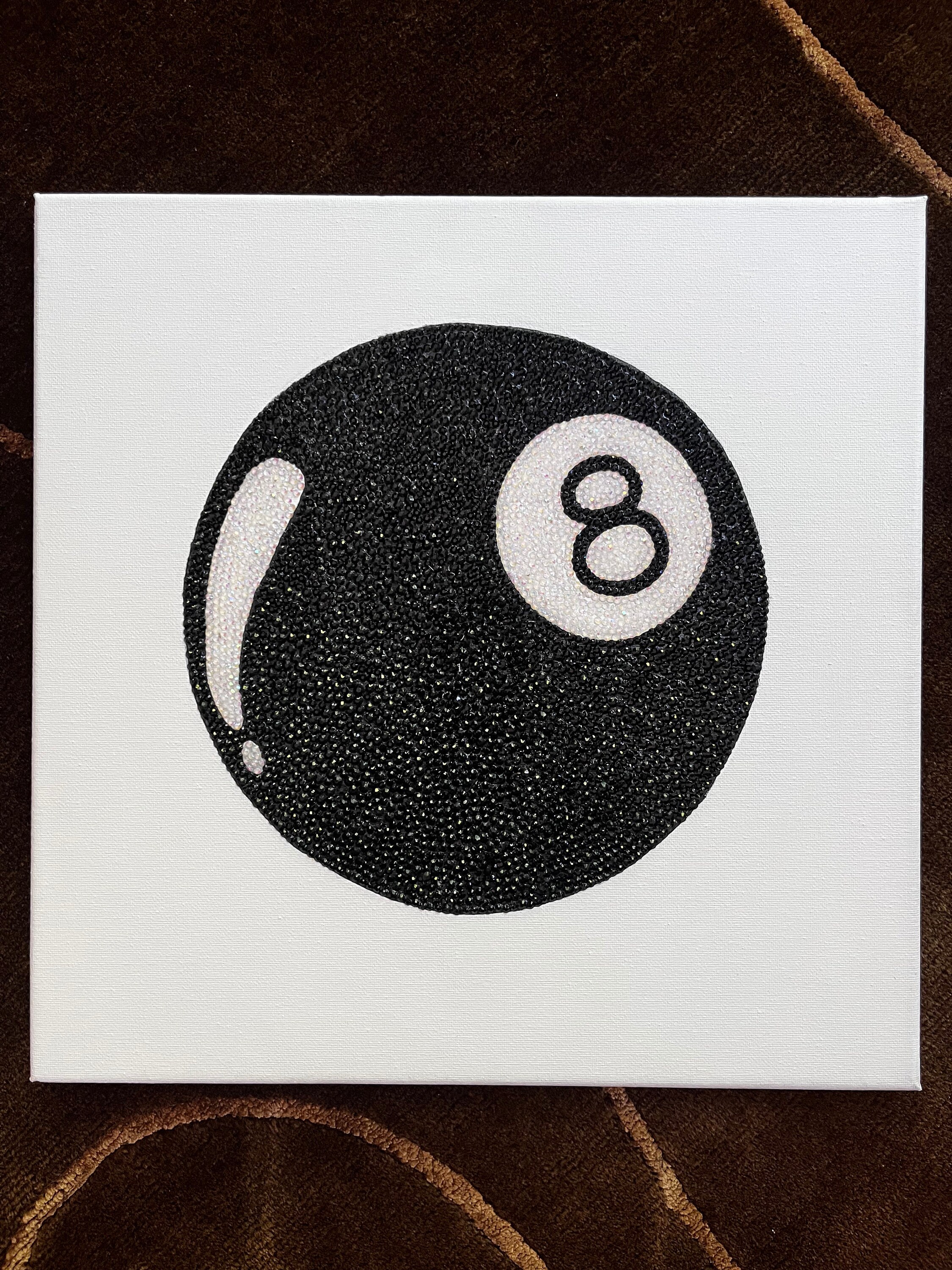 8 Ball Rhinestone Wall Art - Etsy