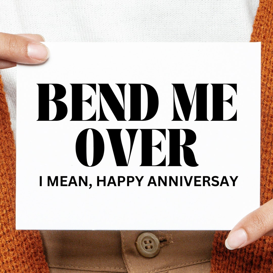 Funny Anniversary Card: Bend Me Over, Husband Wife Valentine - Etsy